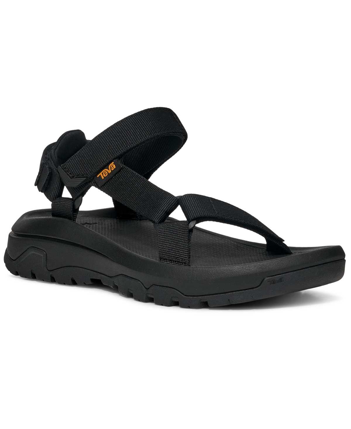 Click here for Teva Mens Hurricane Round-Toe Sandals - Black prices