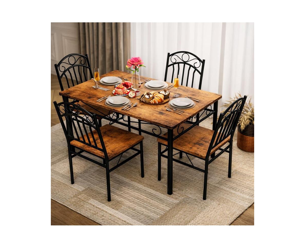 Click here for gaomon 4-Person Modern Farmhouse Compact Dining Ta... prices