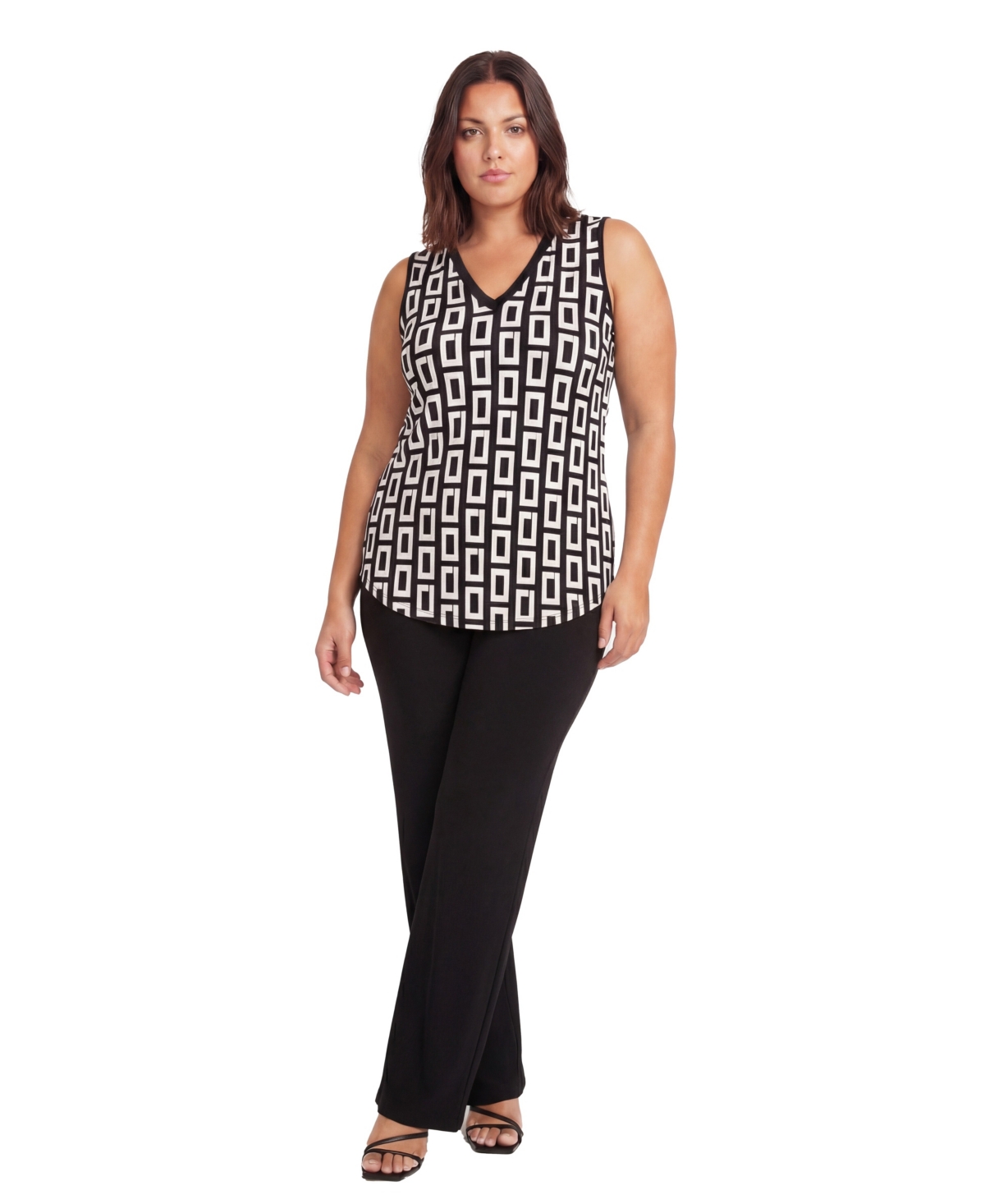 Click here for 24seven Comfort Apparel Plus Size Round Hem Top an... prices