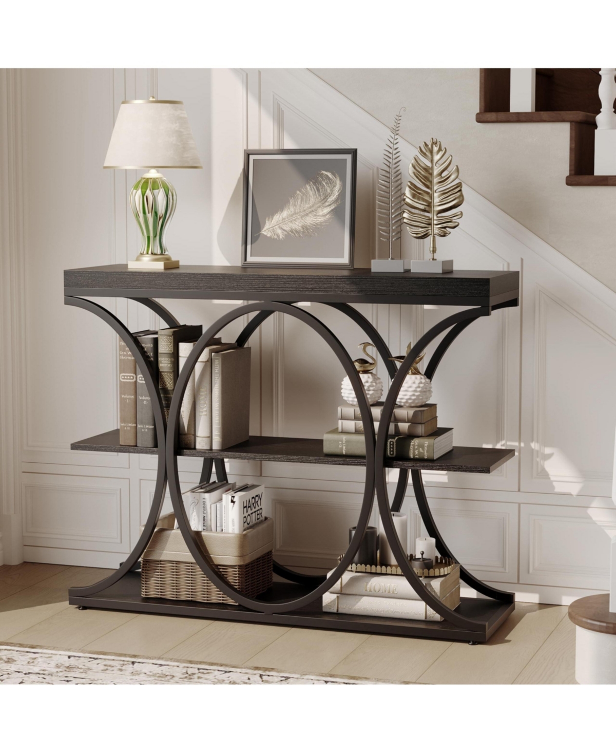 Click here for gaomon 39 Industrial 3-Tier Sofa Console Table wit... prices