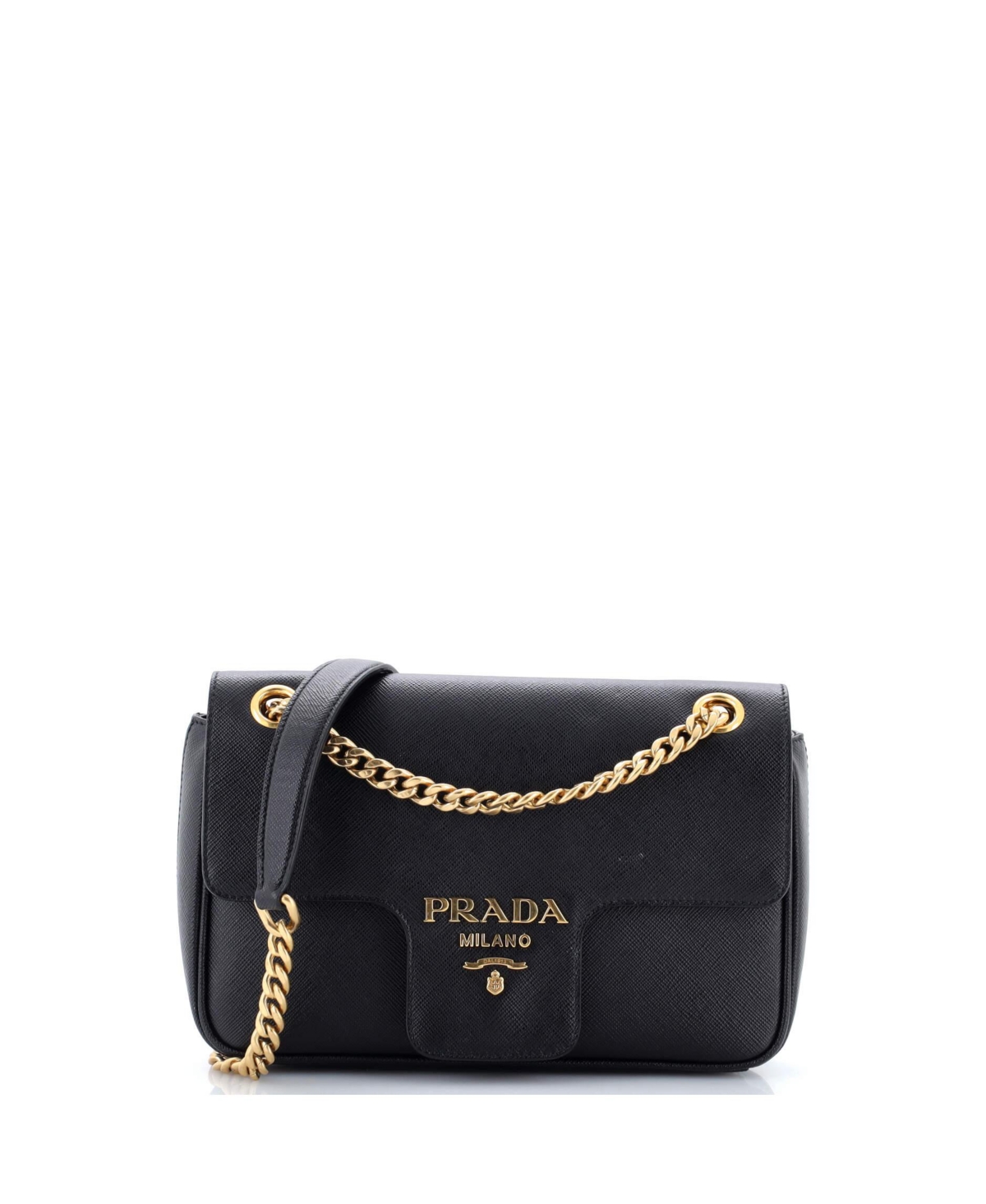 Click here for Pre-Owned Prada Small Pattina Flap Shoulder Bag Sa... prices