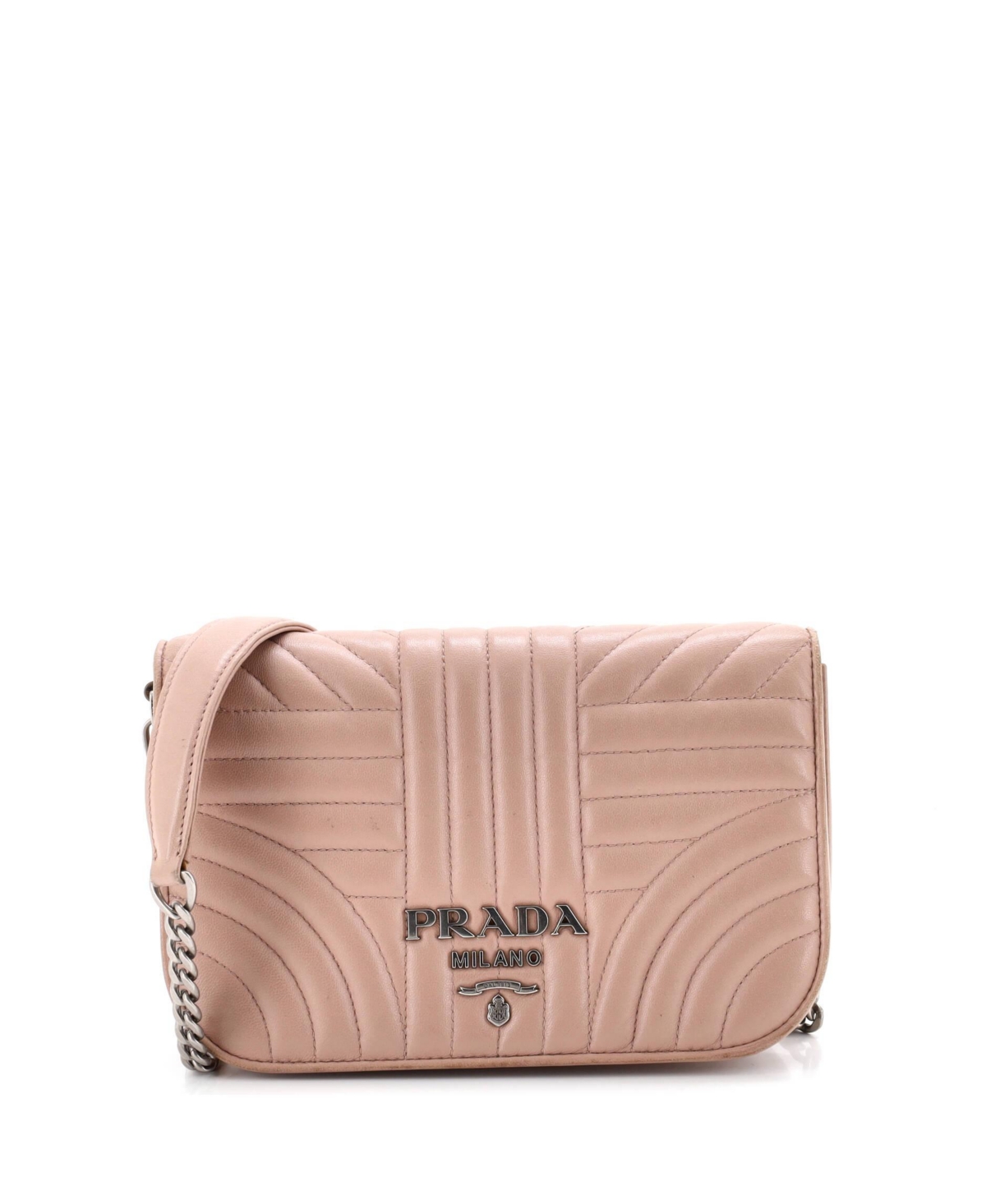 Click here for Pre-Owned Prada Small Chain Flap Crossbody Bag Dia... prices