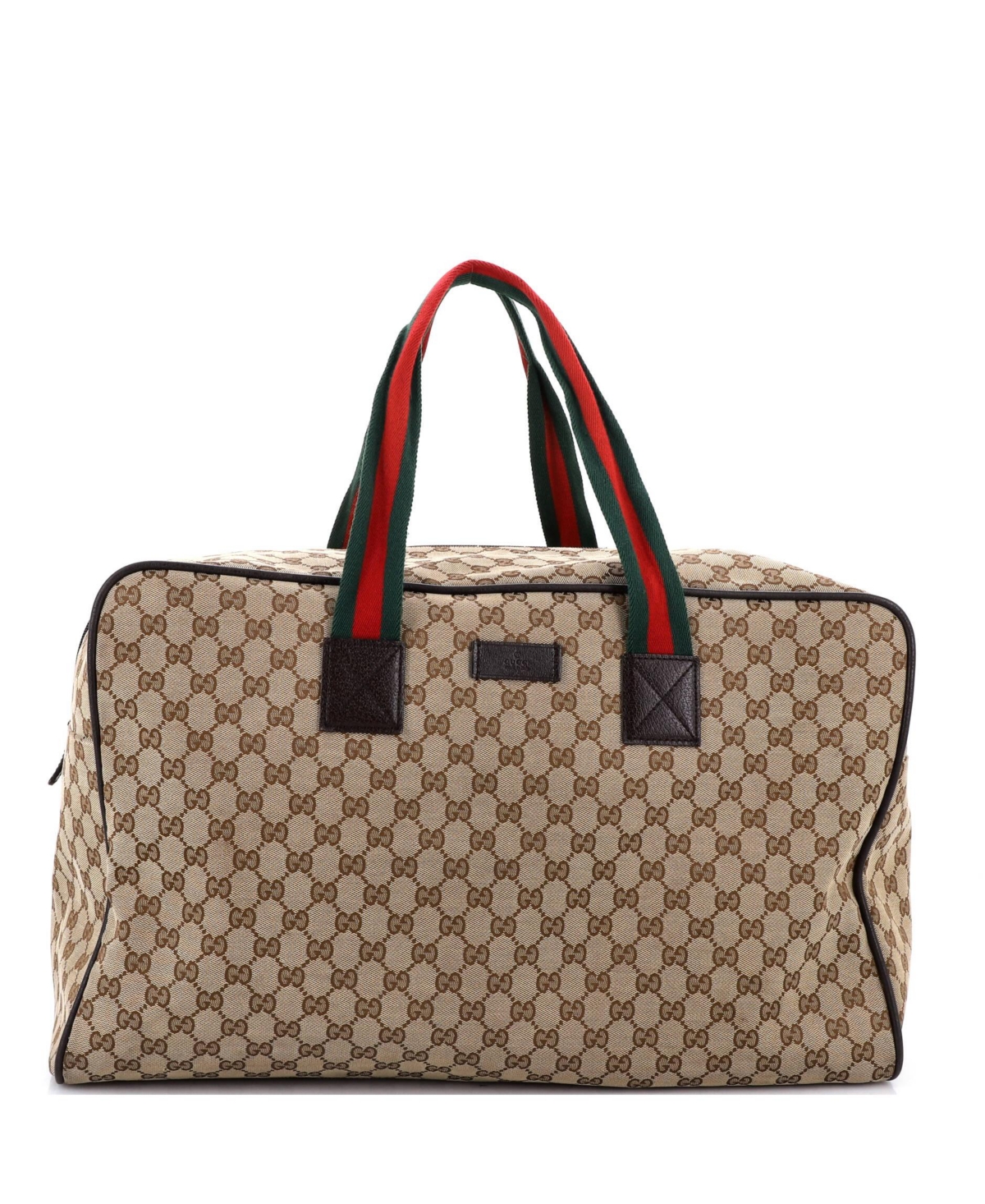 Click here for Pre-Owned Gucci Large Web Carry On Duffle Bag Gg C... prices