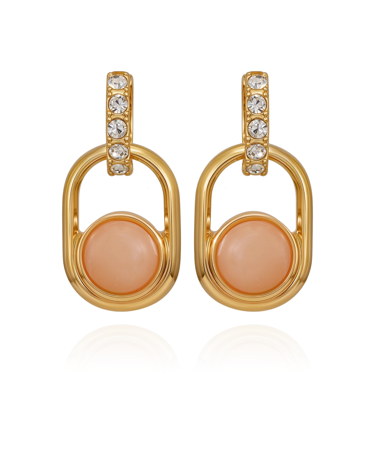 Click here for Guess Gold-Tone Rose Stone Linear Drop Earrings -... prices