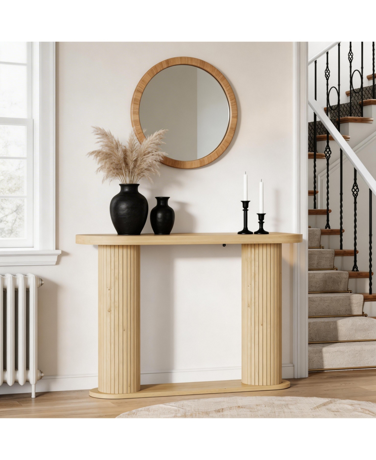 Click here for homfan Fluted Console Table â 42.5 Narrow Entryw... prices