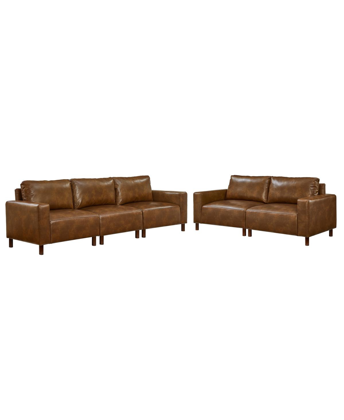 Click here for Streamdale Furniture Luxury Brown Faux Leather 2-P... prices