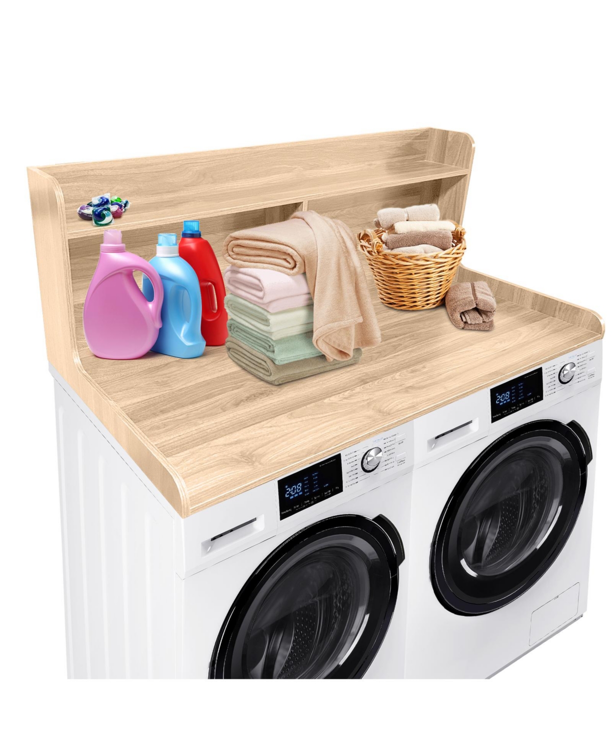 Click here for Homfan 2-Tier Washer and Dryer Countertop Organize... prices