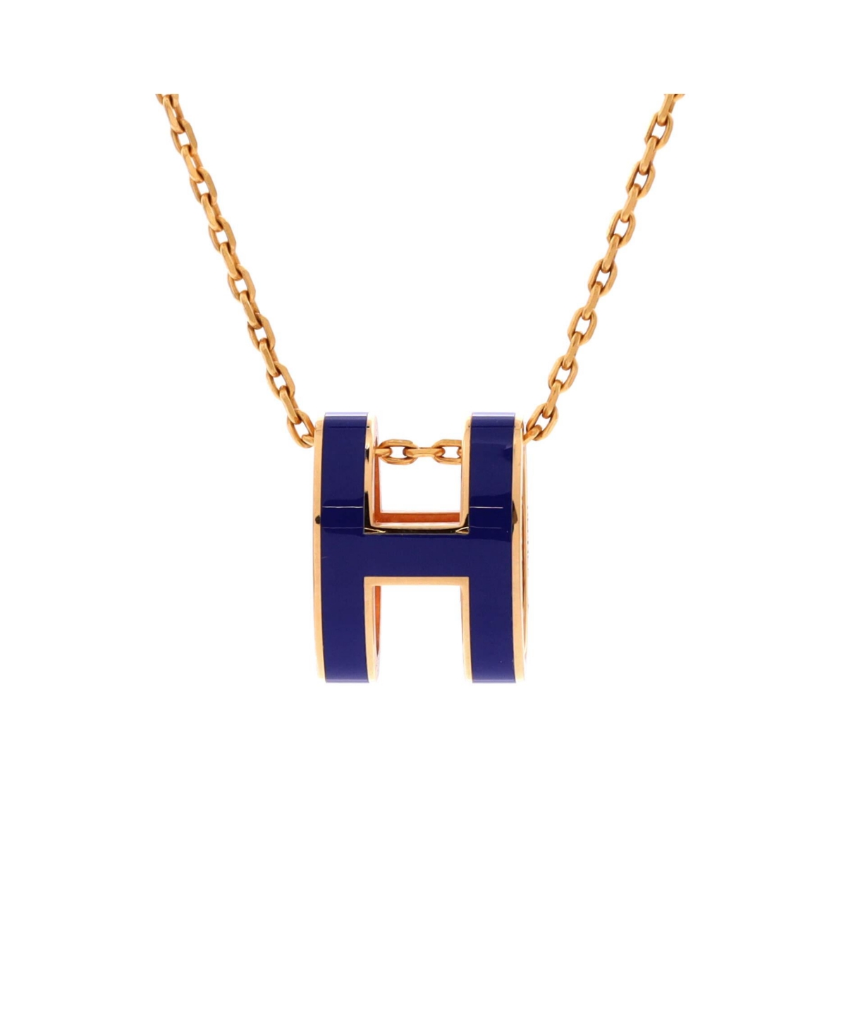 Click here for Pre-Owned HERMES Pop H Pendant Chain Necklace - En... prices