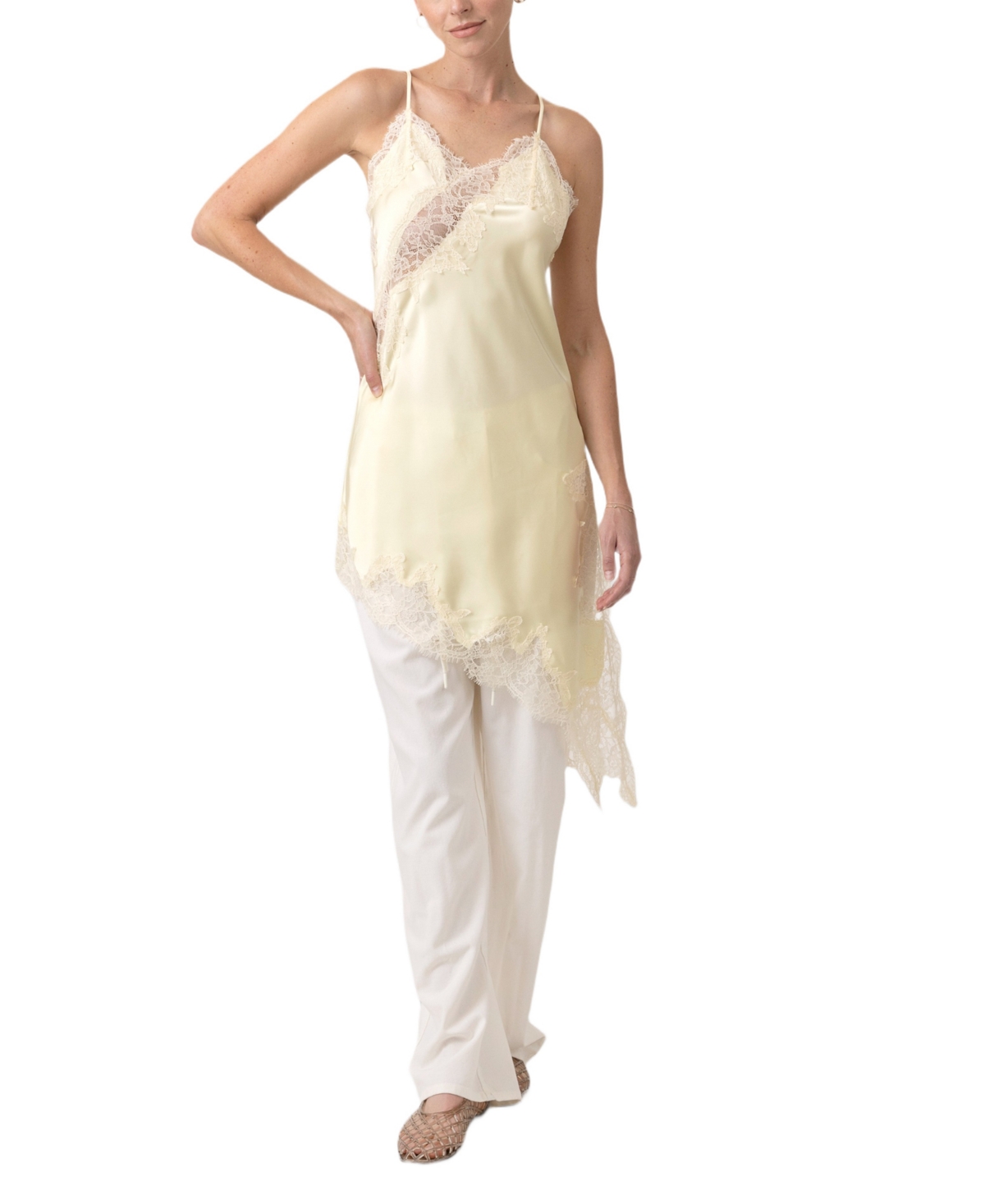 Click here for Line & Dot Womens Emel V-Neck Asymmetrical Dress -... prices