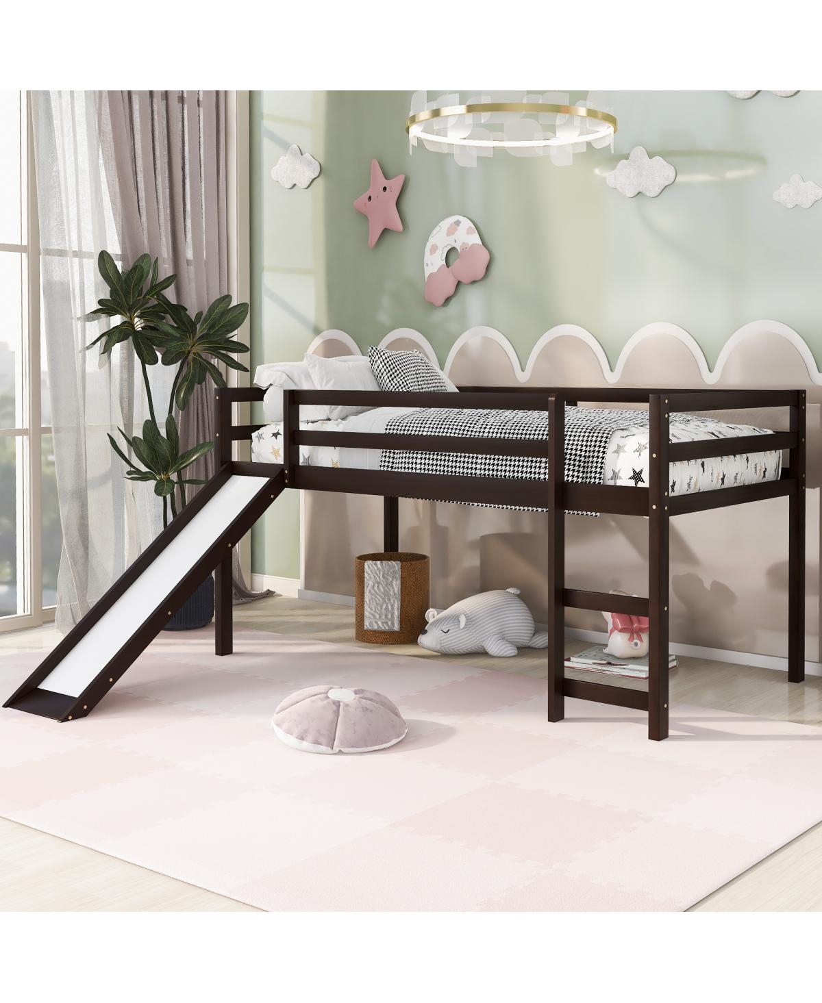 Click here for Streamdale Furniture Loft Bed with Slide - Espress... prices