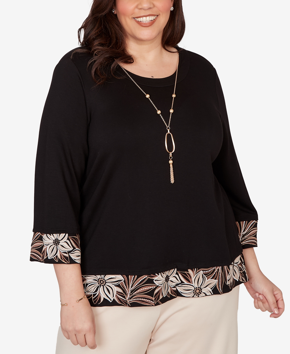 Click here for Alfred Dunner Plus Size Seville Bold Floral Border... prices