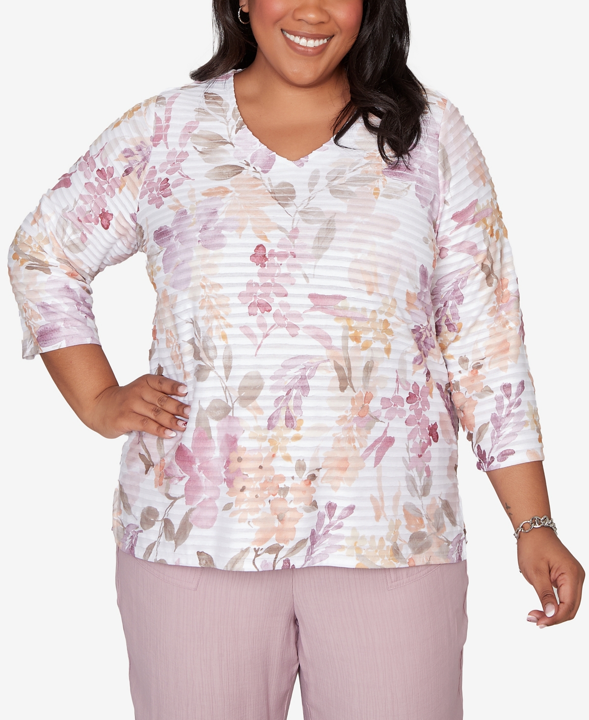 Click here for Alfred Dunner Plus Size Vintage Charm Watercolor F... prices