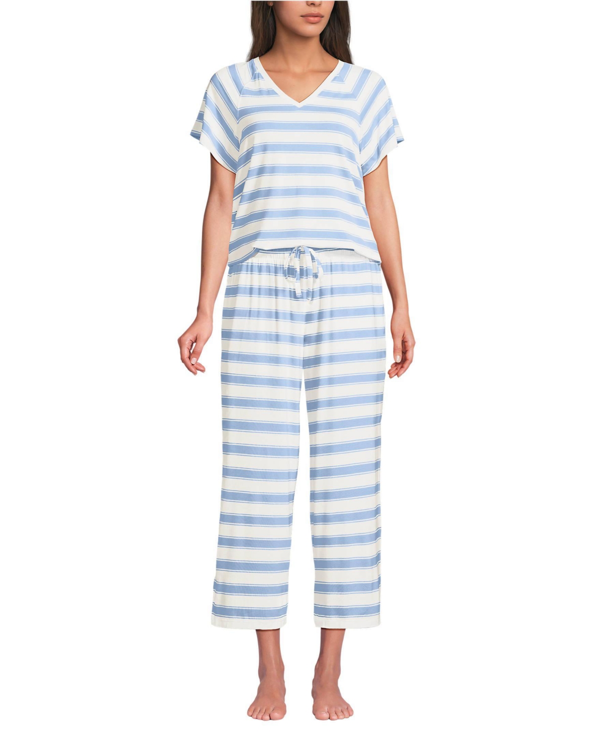 Click here for Lands End Womens Cooling Pajama Set - Short Sleeve... prices