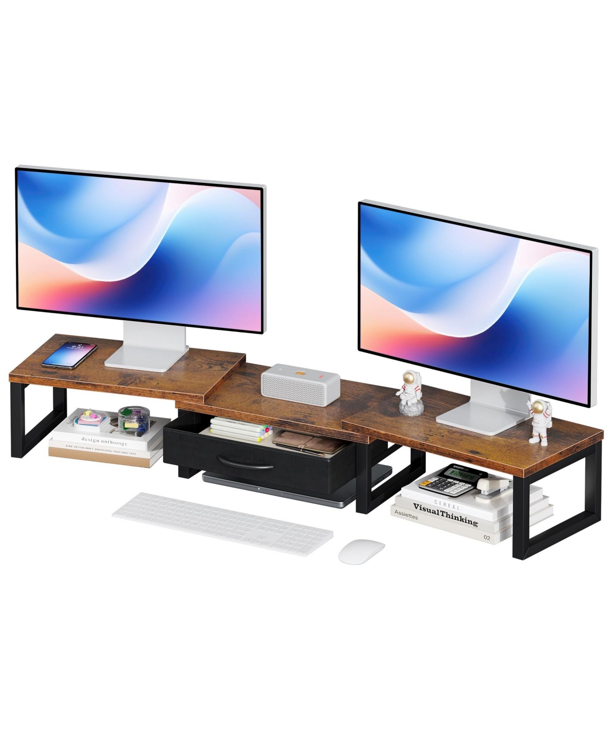 Click here for Gnuadz Monitor Stand Riser Desk Organizer Drawer S... prices