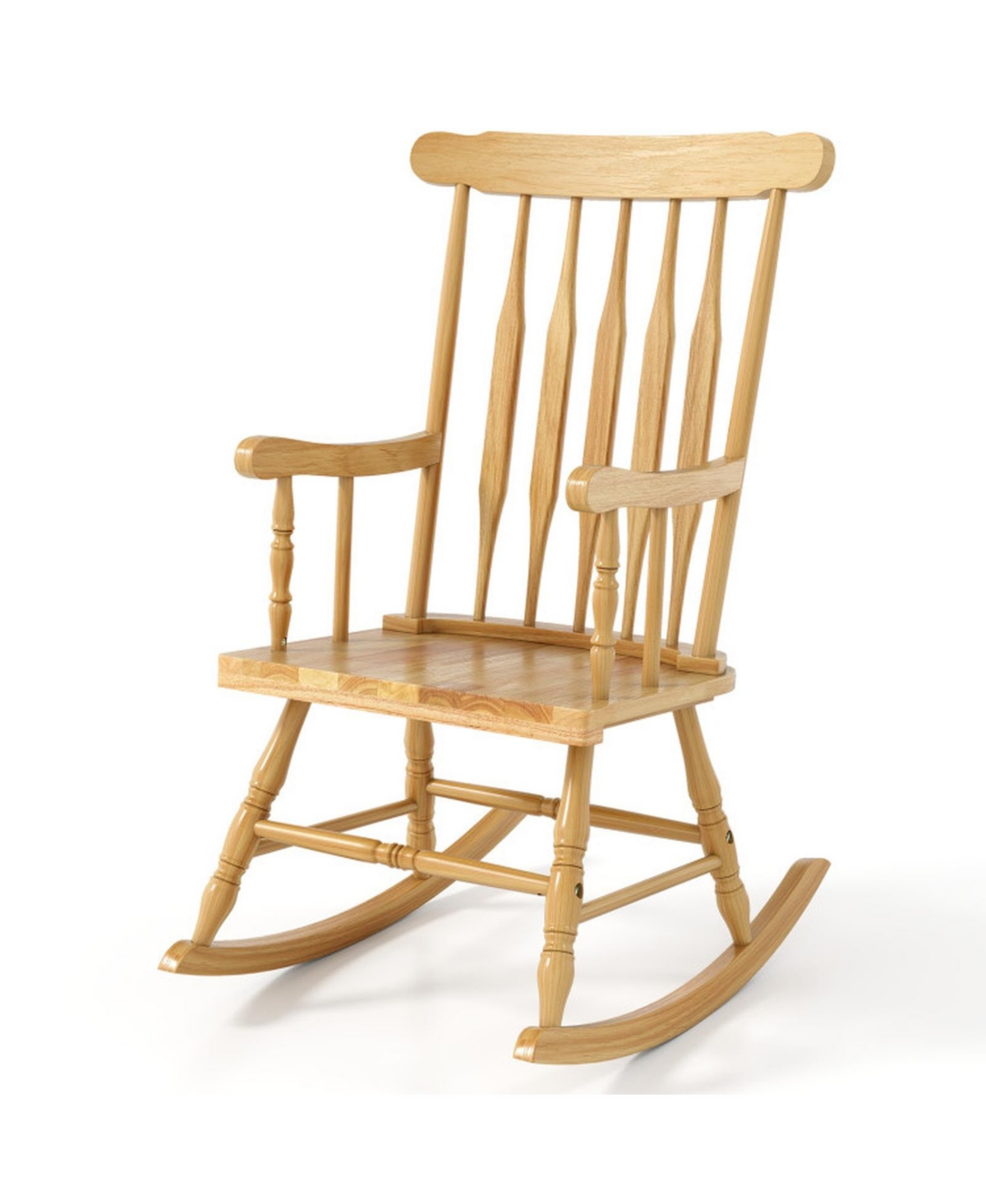 Click here for Gouun Solid Rubber Wood Porch Rocking Chair with C... prices