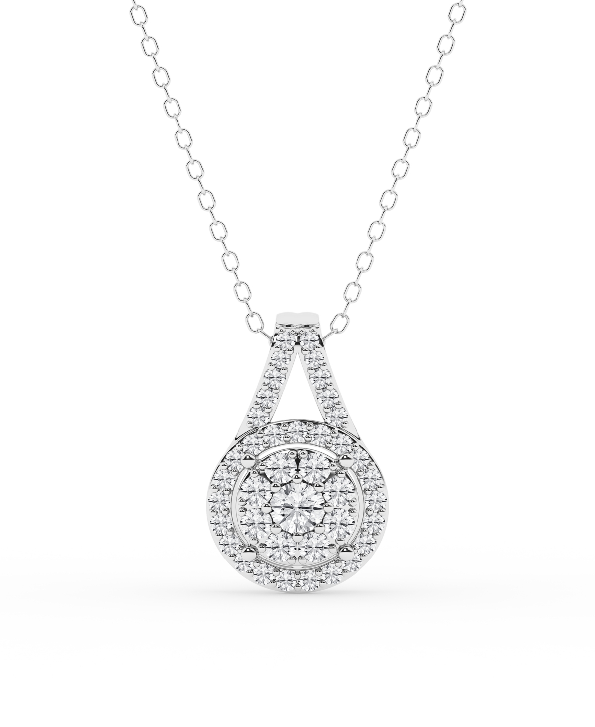 Click here for Diamond Pendant 18 Necklace (1/2 ct. t.w.) in Ster... prices