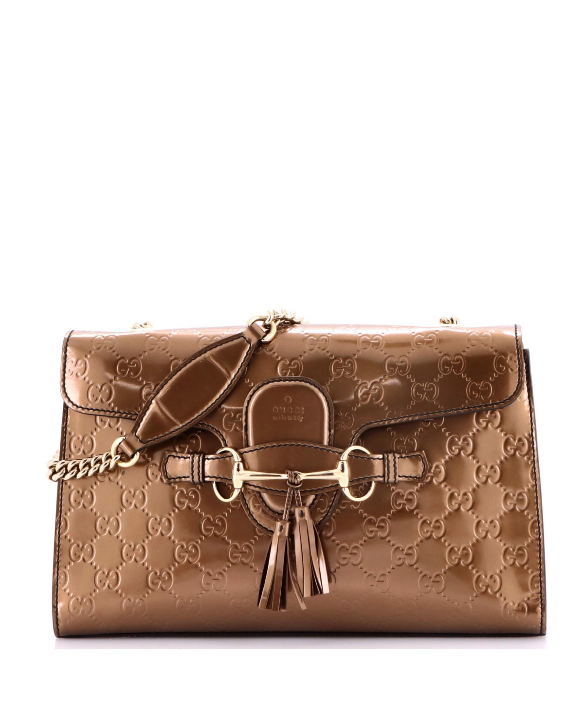 Click here for Pre-Owned Gucci Medium Emily Chain Flap Bag Guccis... prices