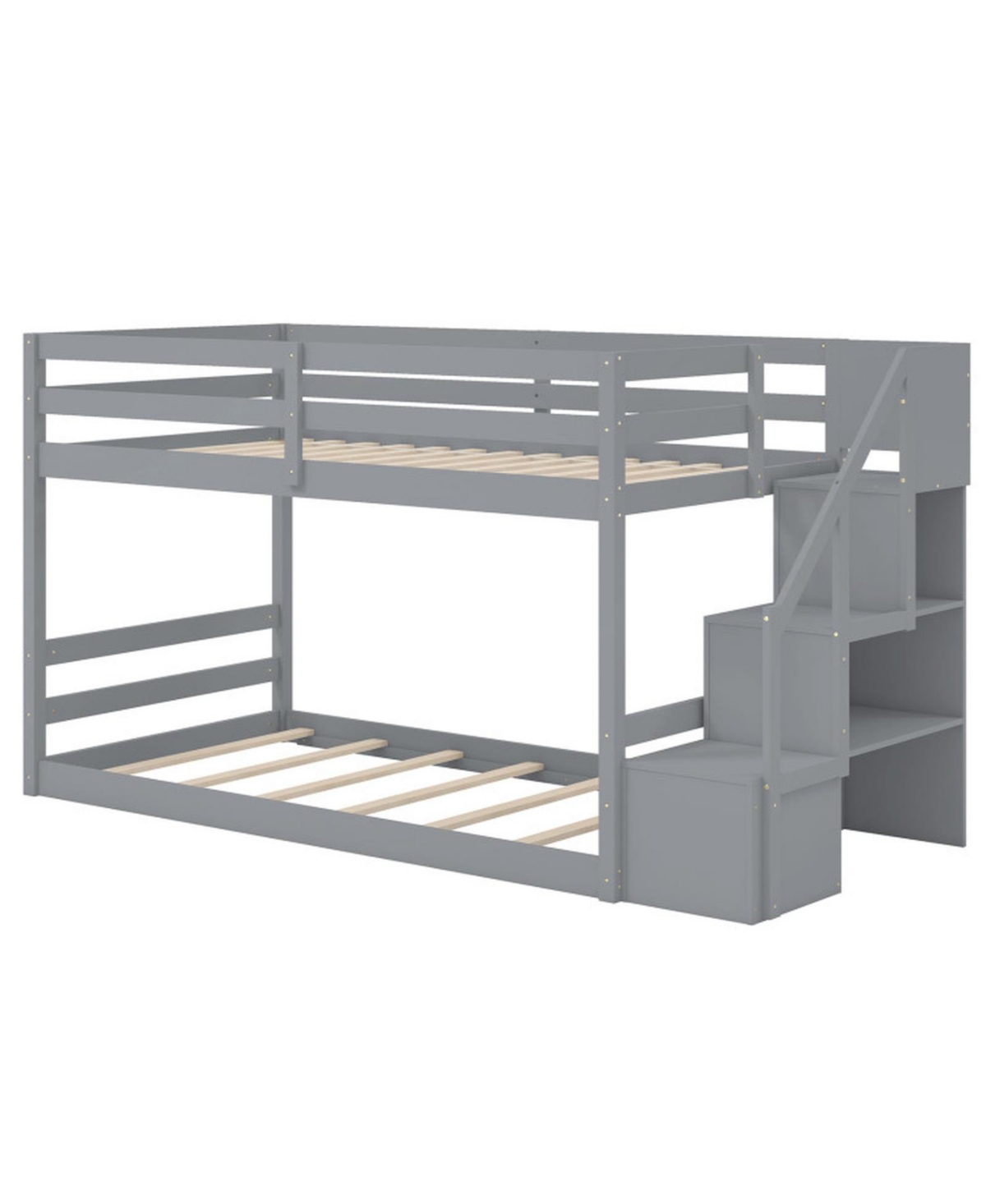 Click here for Gouun Pine Wood Twin Over Twin Bunk Bed with Stora... prices