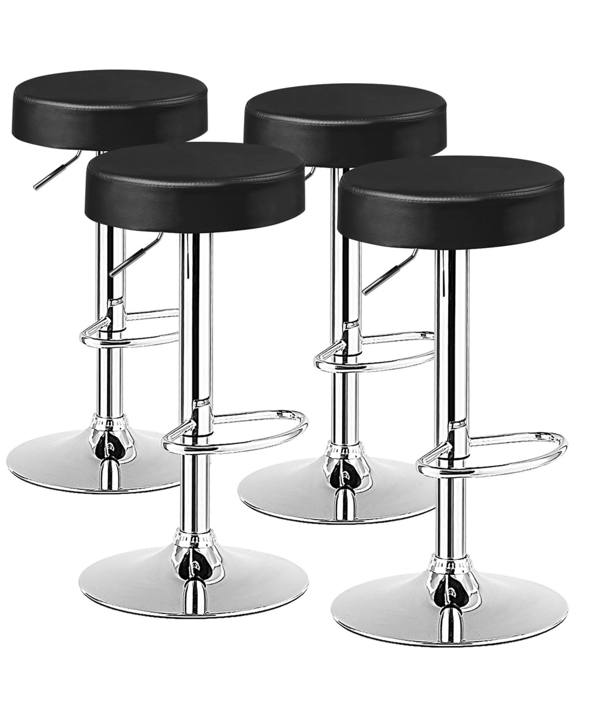 Click here for Costway Set of 4 Round Bar Stool Adjustable Swivel... prices