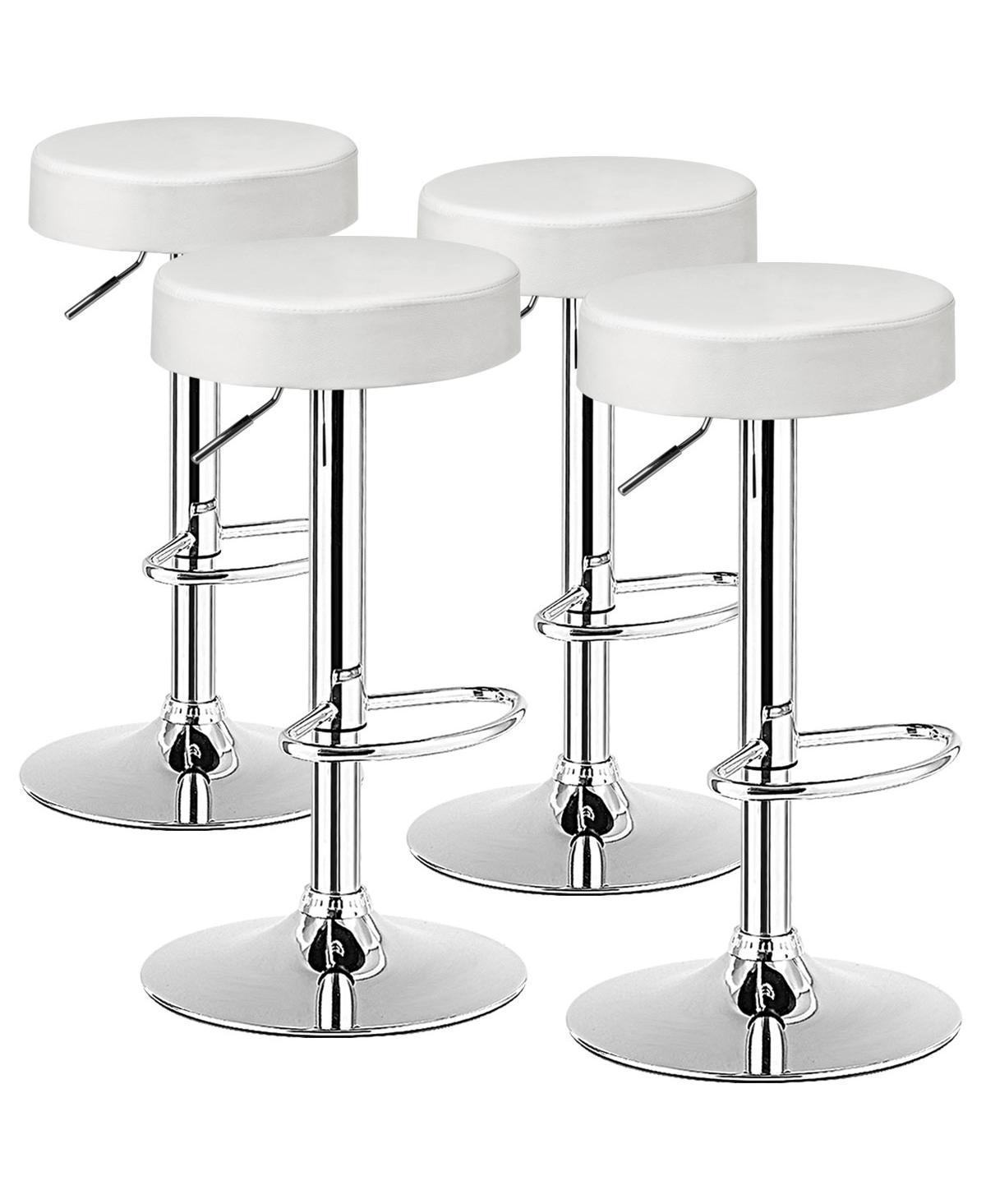 Click here for Costway Set of 4 Round Bar Stool Adjustable Swivel... prices