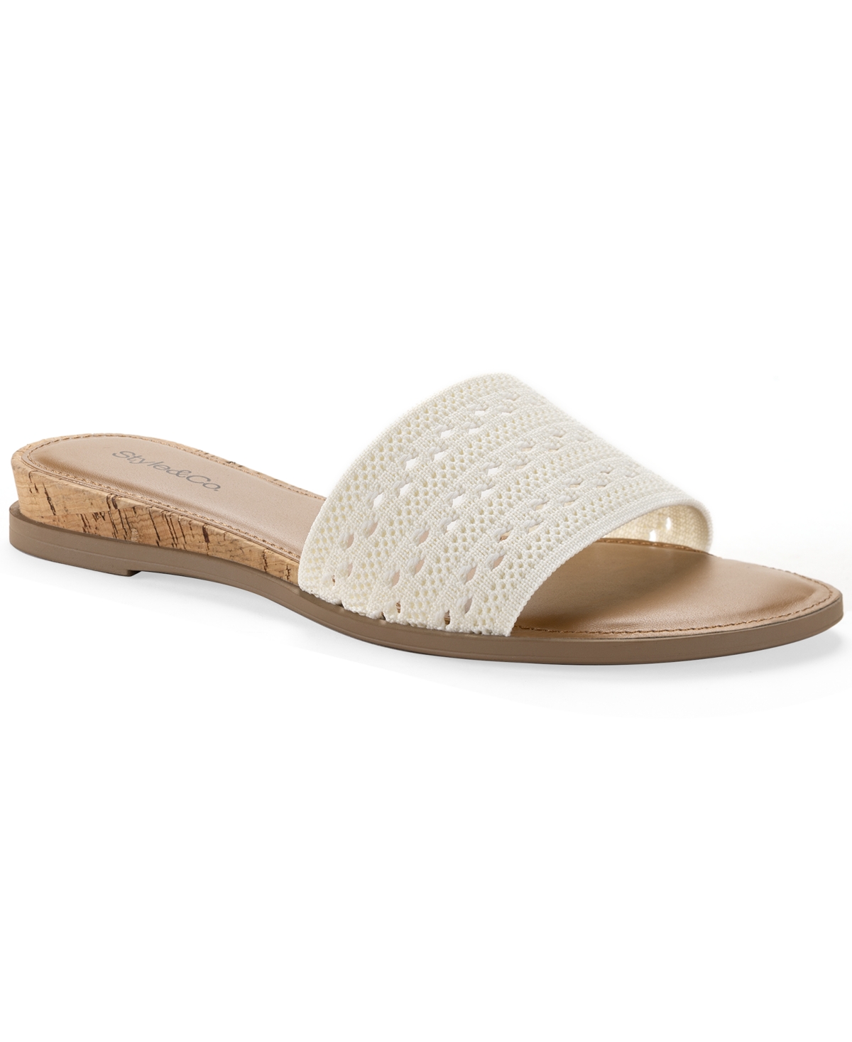 Click here for Style & Co Womens Eviee Knit Slip-On Slide Sandals... prices