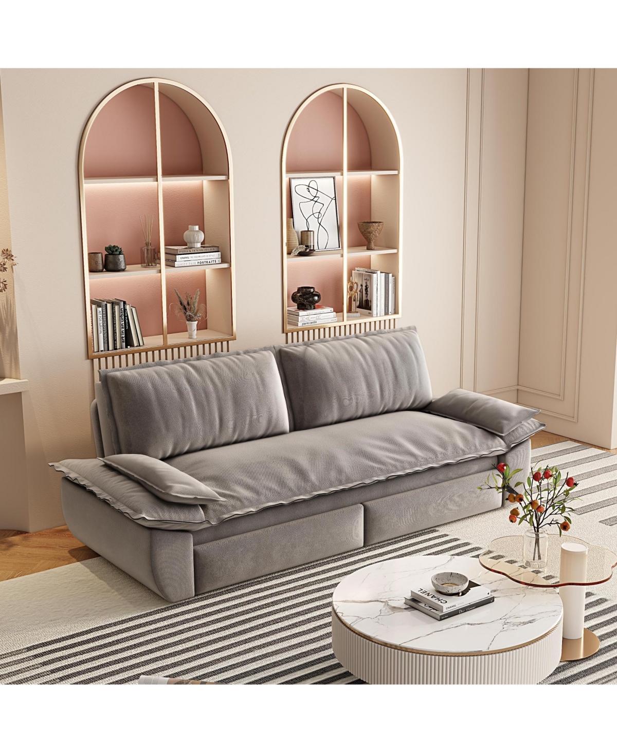 Click here for Rainsken 3-in-1 Multi-Functional Velvet Sleeper Lo... prices