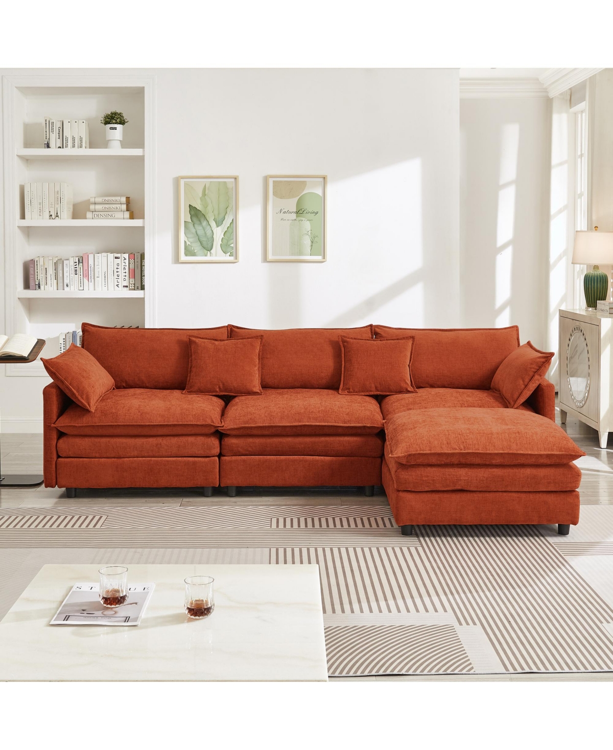 Click here for Rainsken Convertible L-Shaped Sectional Sofa  105... prices