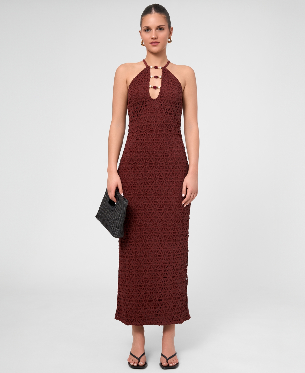 Click here for Rachel Rachel Roy Womens Aitana Crochet Midi Dress... prices