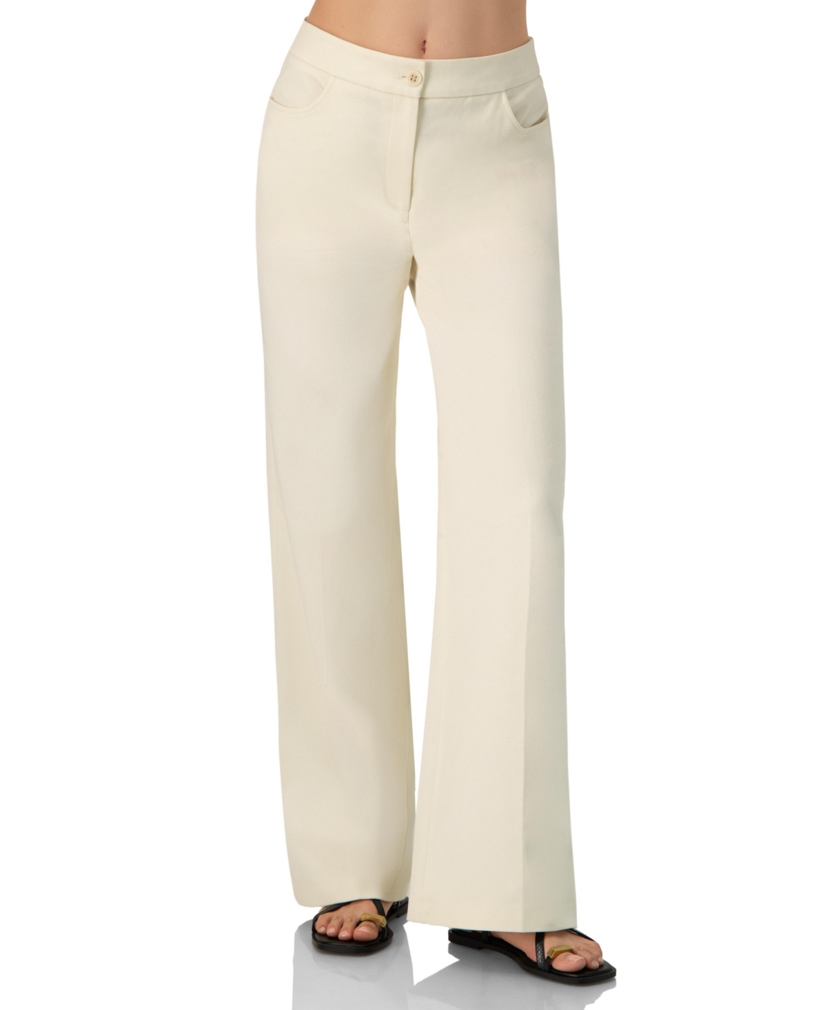Click here for Ivonne Womens Cotton Wide-Leg Straight Pants - Ivo... prices