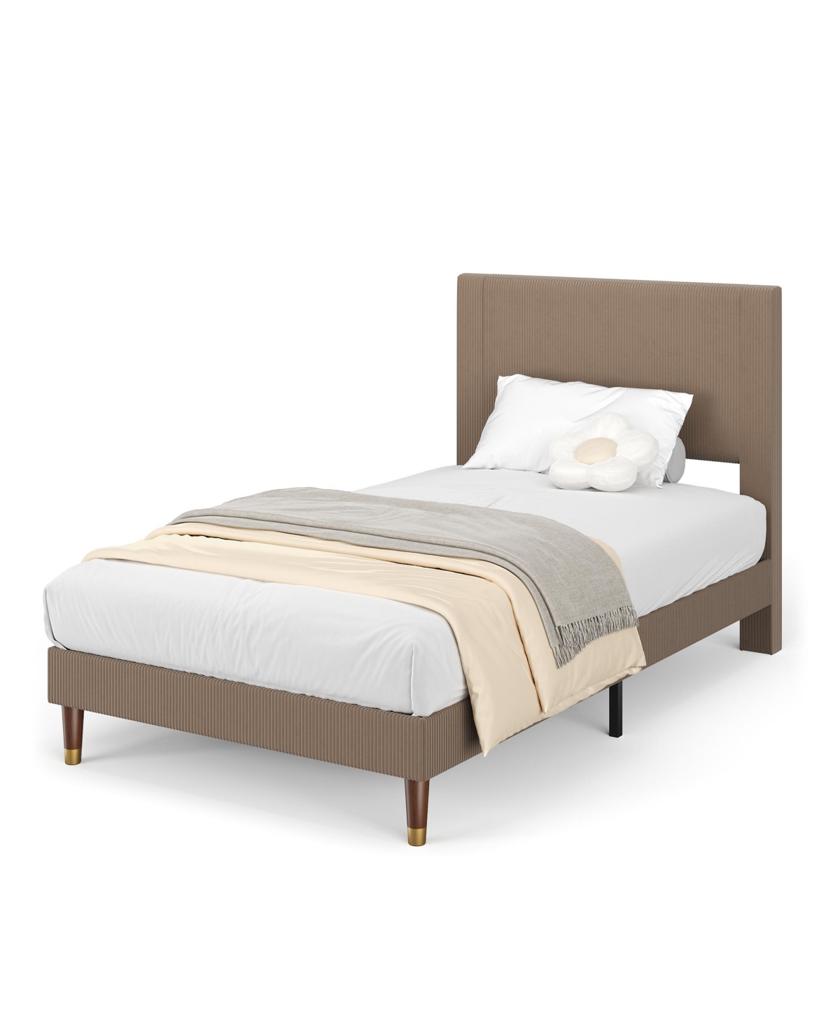 Click here for Homfan upholstered platform bed with headboard  mo... prices