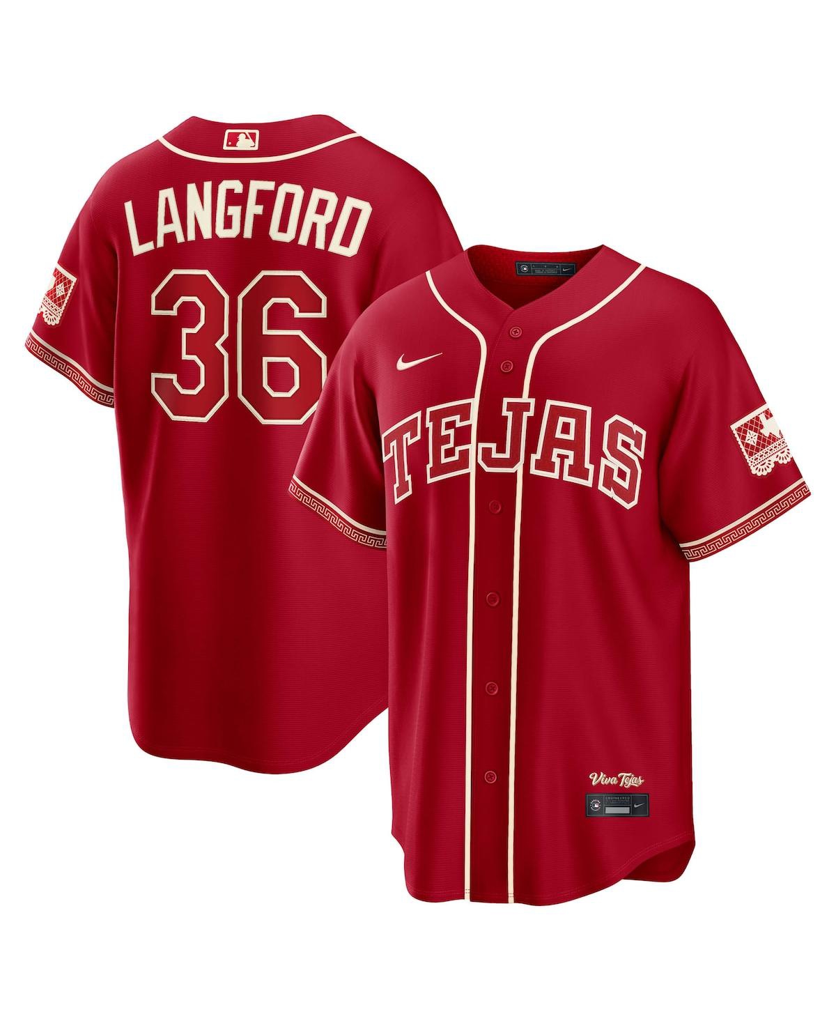 Click here for Nike Mens Wyatt Langford Red Texas Rangers 2026 Ci... prices
