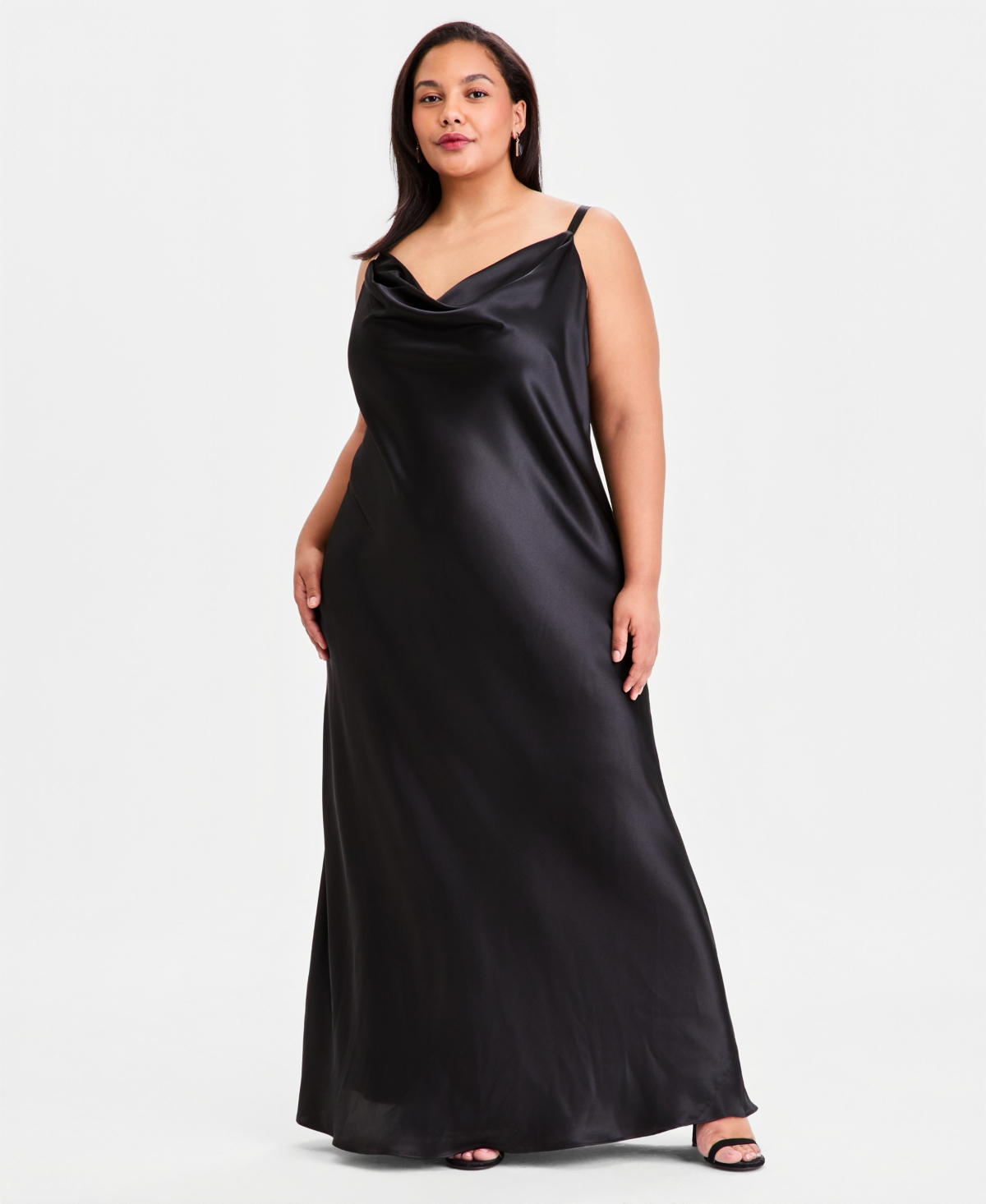 Click here for Morgan & Company Trendy Plus Size Cowlneck Satin G... prices
