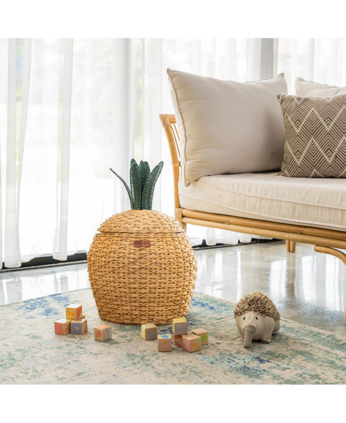 Click here for Momiji Pineapple Handcrafted Rattan Storage Basket... prices