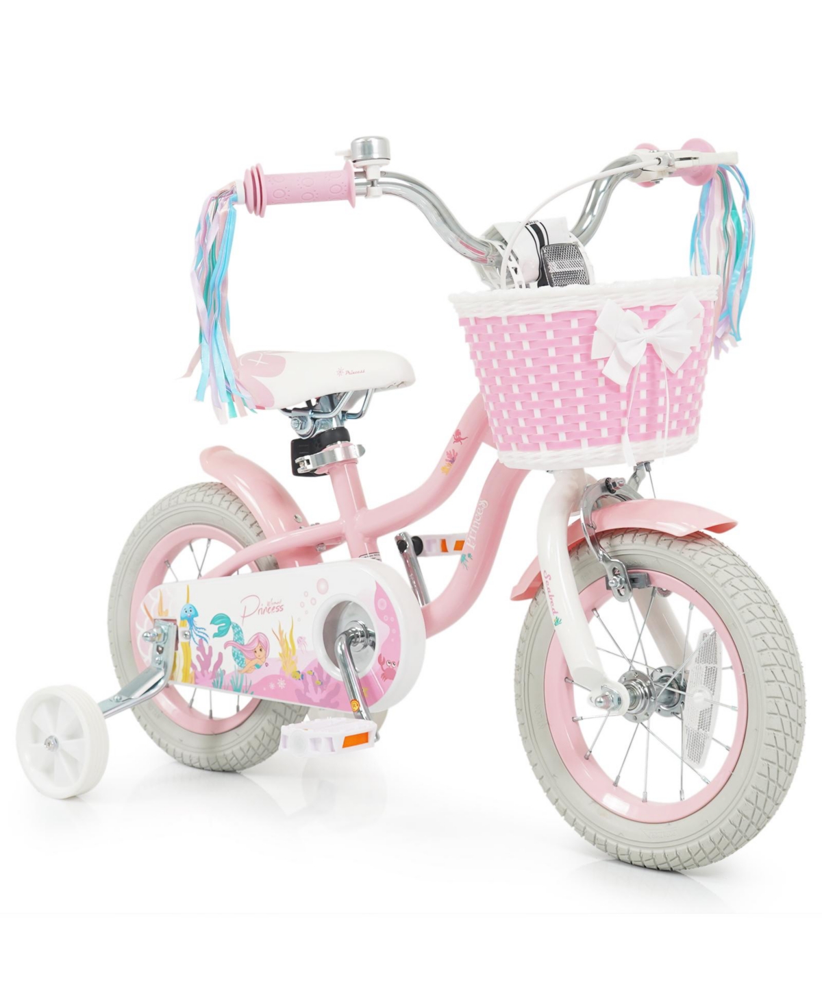 Click here for Slickblue Adjustable Kids Bike with Front Basket a... prices