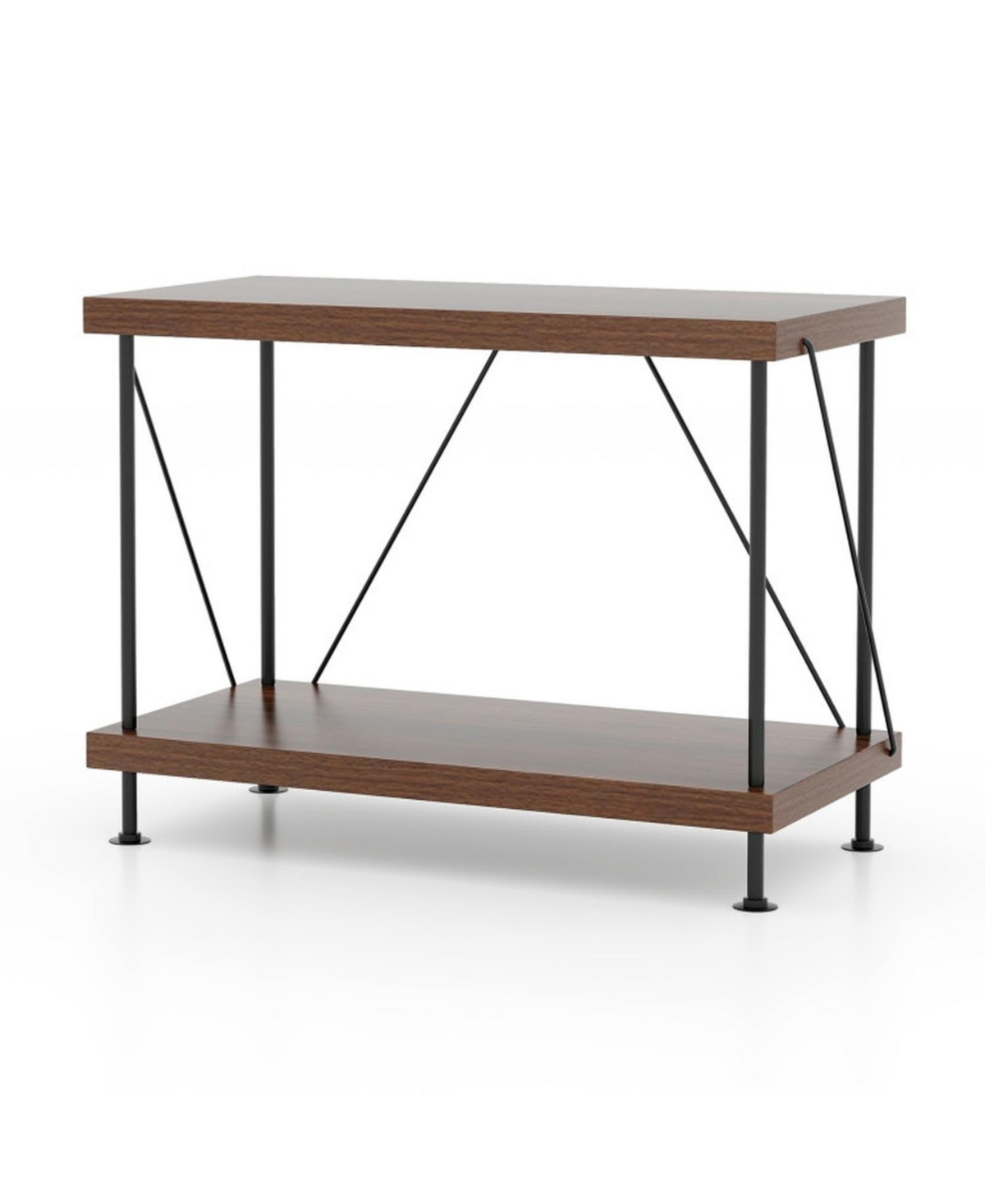 Click here for Gouun 2-Tier Industrial Display Shelf with Metal F... prices