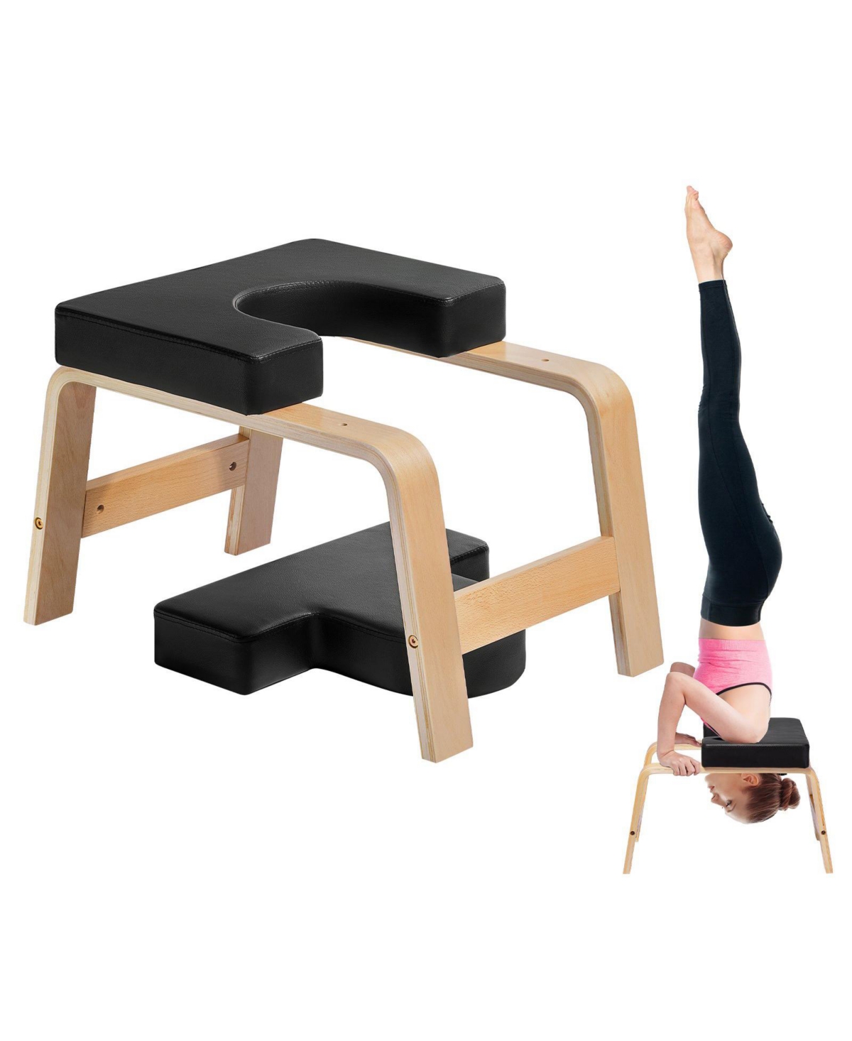 Click here for Mecale Yoga Headstand Bench 300 lbs with Wood Fram... prices