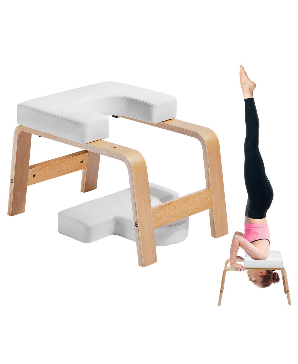Click here for Mecale Yoga Headstand Bench 300 lbs with Wood Fram... prices