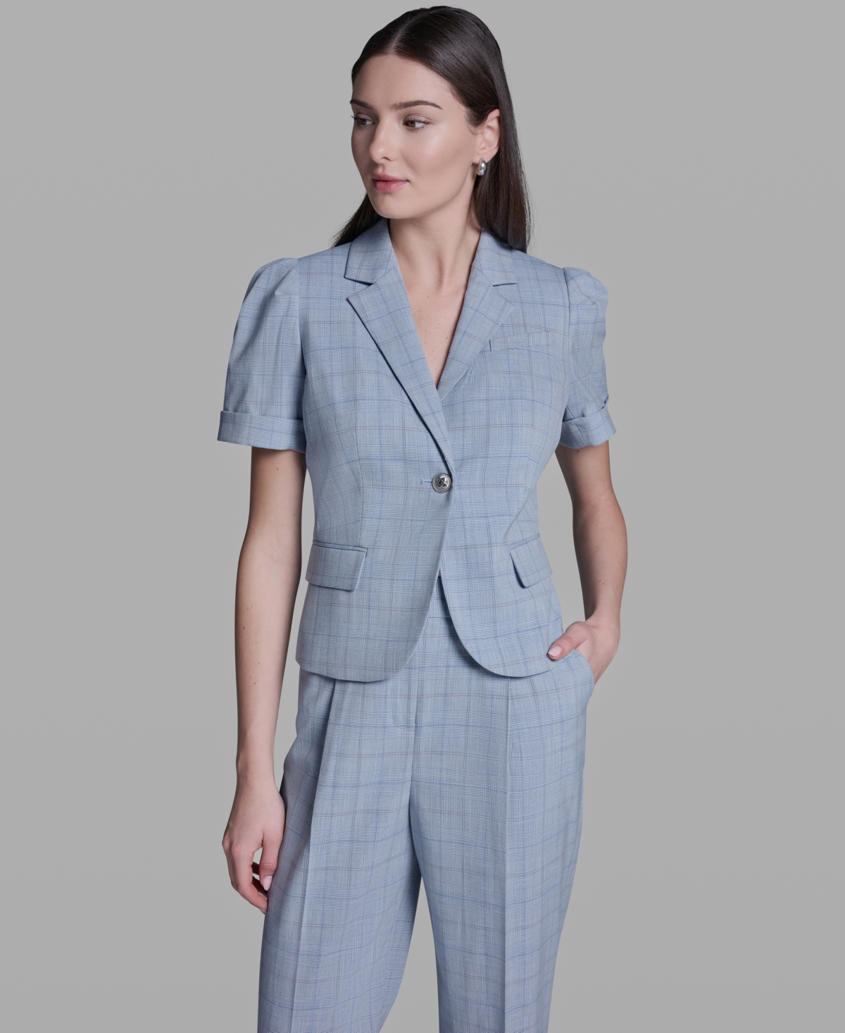 Click here for Bcbg Womens Notch Collar Jacket - Light Coastal Mu... prices