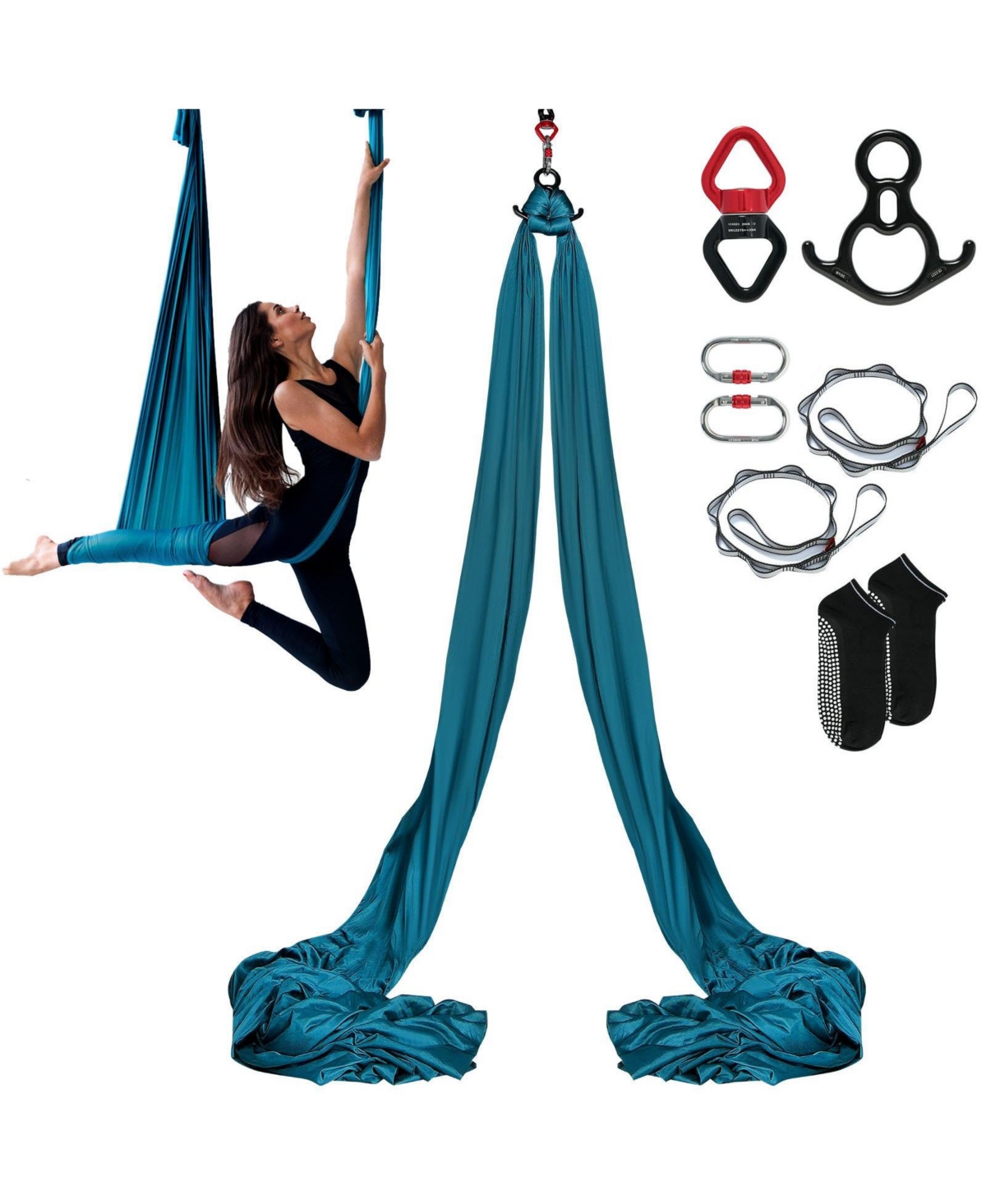 Click here for Mecale Aerial Silk Yoga Swing with Full Rigging Ha... prices