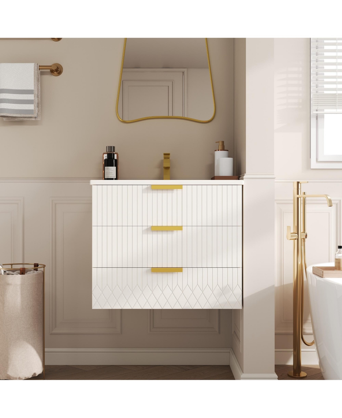 Click here for Busdays 24 Wall Mounted Floating Vanity  Double Dr... prices