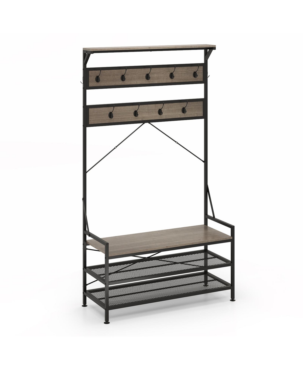 Click here for Sugift Coat Rack 4-In-1 Hall Tree with 11 Hanging... prices