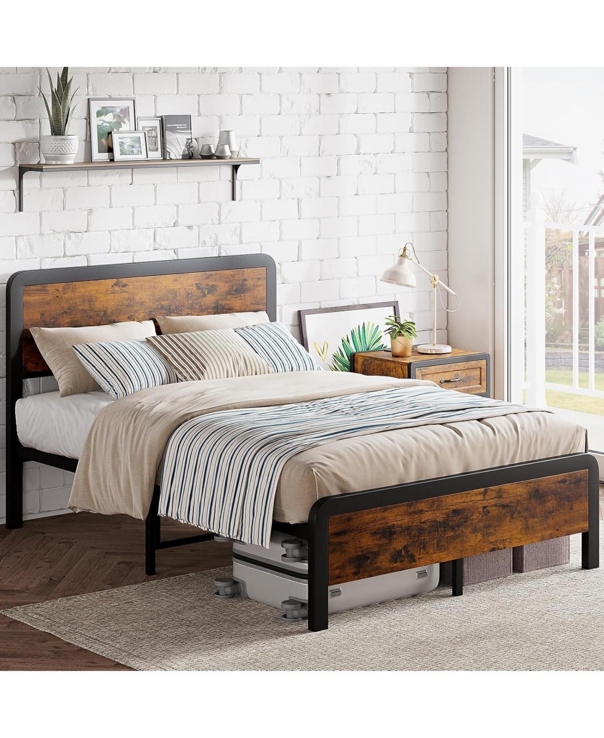 Click here for gaomon Bed Frame with Wood Headboard  Platform wit... prices