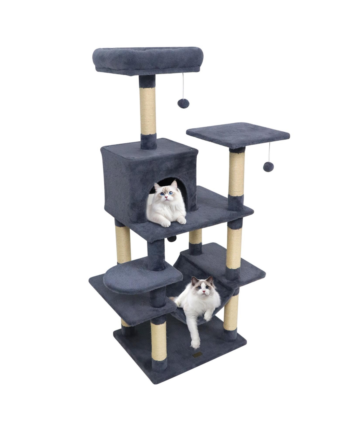 Click here for Cozito Cat Tree 58 in Multi-Level Soft Plush with... prices
