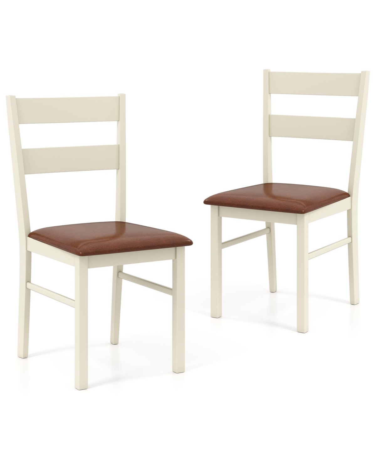 Click here for Sugift Wooden Dining Chair Set of 2 Pu Leather Uph... prices