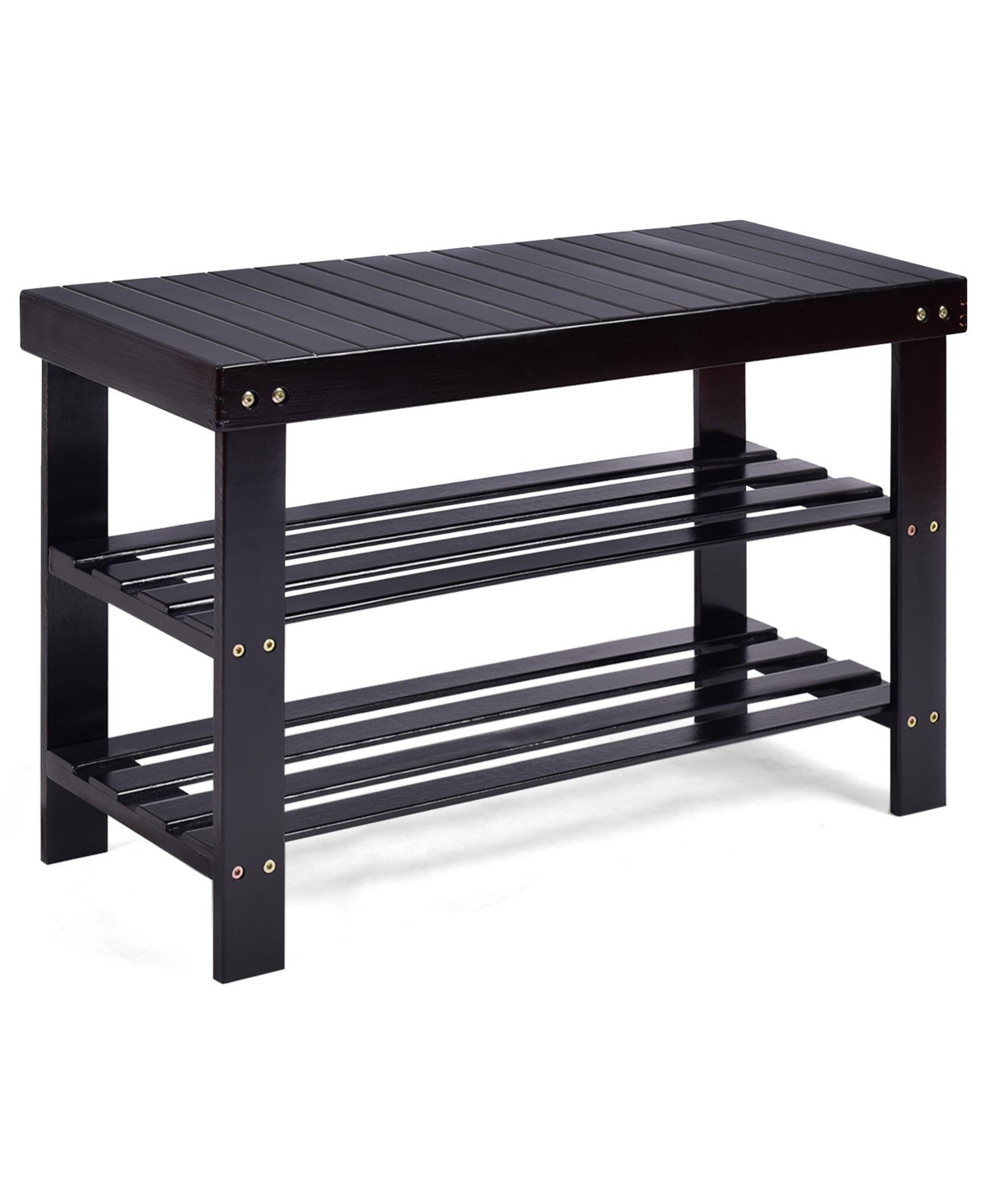 Click here for Gouun 3-Tier Bamboo Shoe Rack Bench for Entryway -... prices