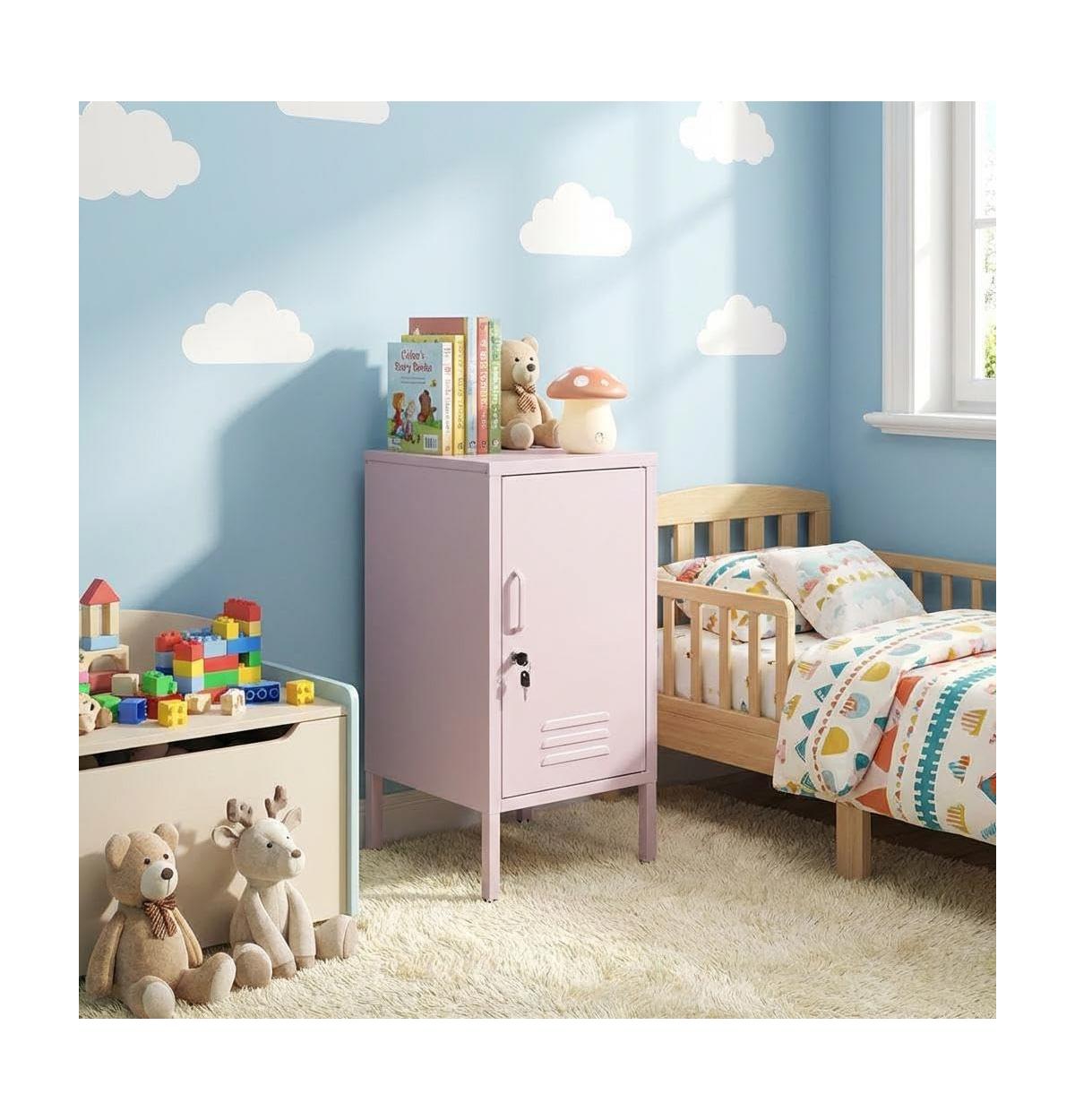 Click here for gaomon lockable metal nightstand with 2 adjustable... prices