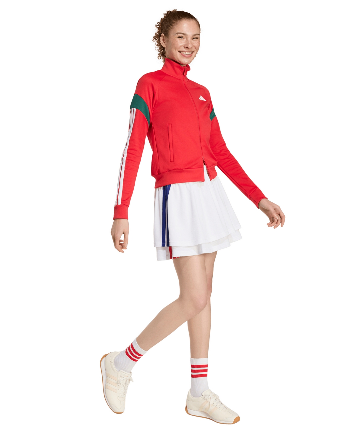 Click here for adidas Womens Drawstring House of Tiro Skirt - Whi... prices