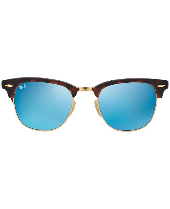 Ray-Ban Sunglasses, RB3016 49 CLUBMASTER MIRRORED & Reviews ...