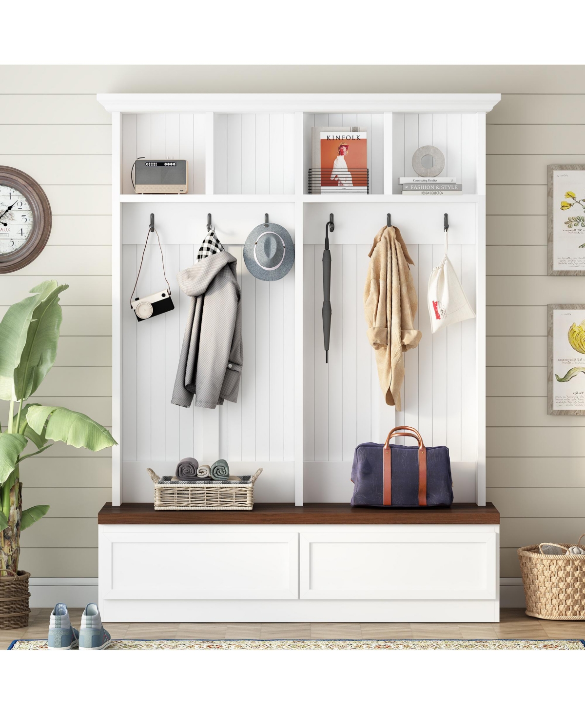 Click here for Rainsken Farmhouse Hall Tree  Multi-Purpose Coat R... prices