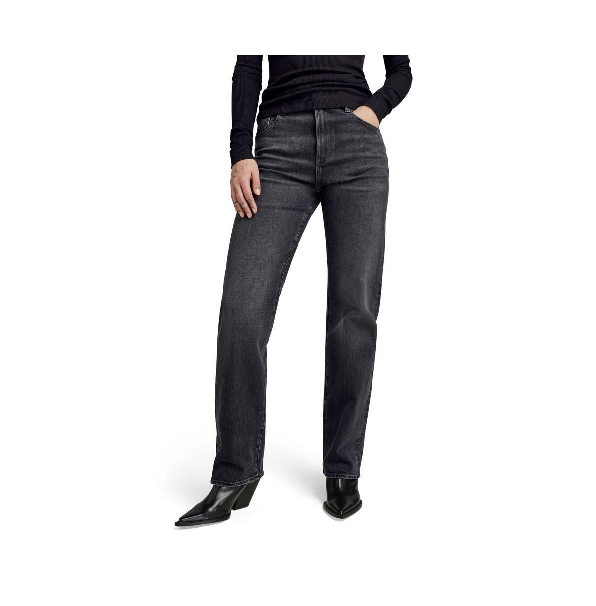 Click here for G-Star Womens Viktoria High Straight Jeans - Worn... prices